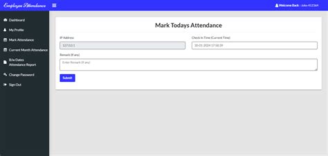Employee Attendance Management System Project Employee Attendance System In PHP