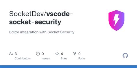 GitHub SocketDev Vscode Socket Security Editor Integration With Socket Security