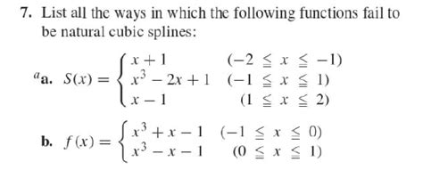 solved list all the ways in which the following functions