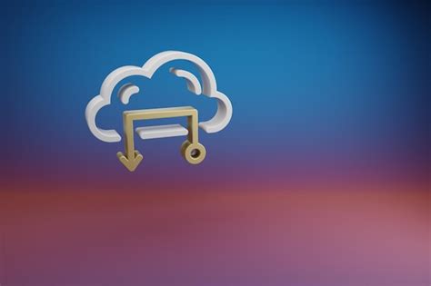 Premium Photo Beautiful Cloud Database Symbol Icon On A Bright Colored Background 3d Rendering