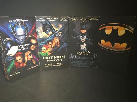 Batman Vhs Tapes Batman Returns Forever And Robin Dc Comics Etsy México