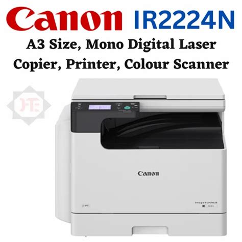 Canon Ir 2224n A3 Size Mono Digital Photocopier With Platen Cover At ₹ 54999 Colour
