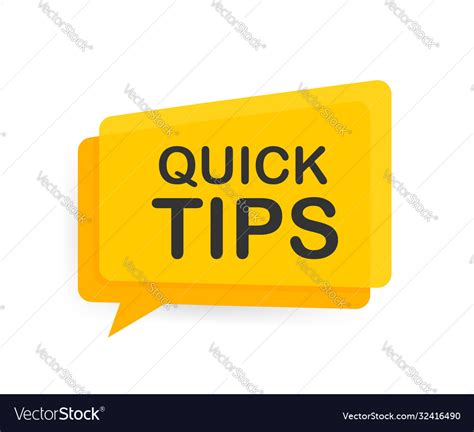 Quick Tips Icon Badge Ready For Use In Web Vector Image