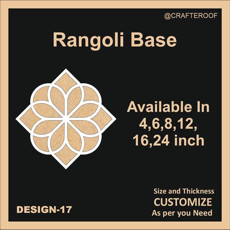 Reusable Rangoli Base 17 To Fill Color Crafteroof