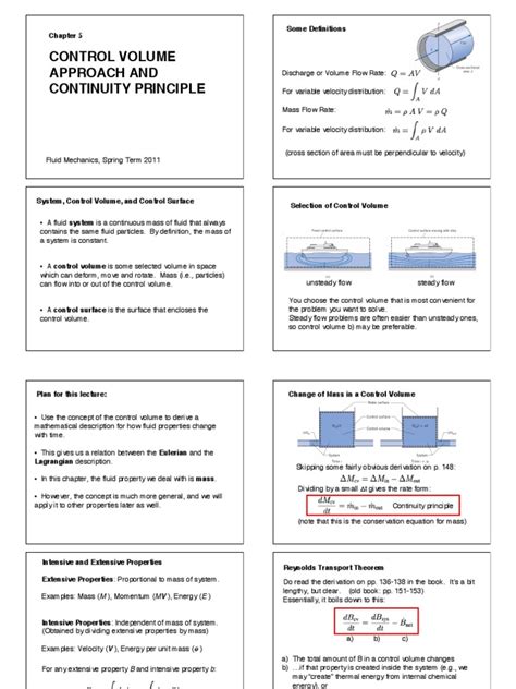 control volume approach pdf fluid dynamics divergence