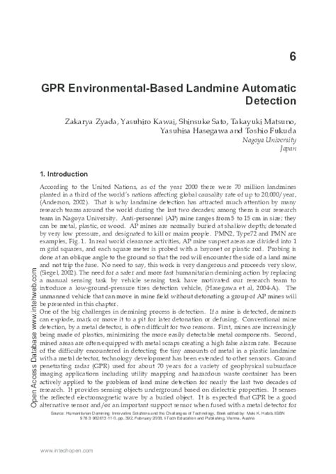 6 Gpr Environmental Based Landmine Automatic Detection
