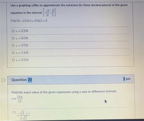 Solved Use A Graphing Utility To Approximate The Solutions