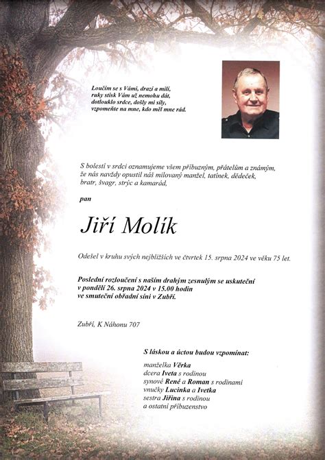 Pan Jiří Molík Smutecnioznameni Eu