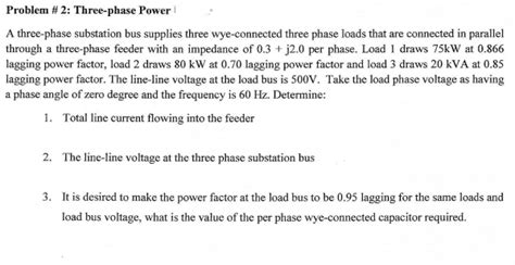 Solved Problem 2 Three Phase Power A Three Phase