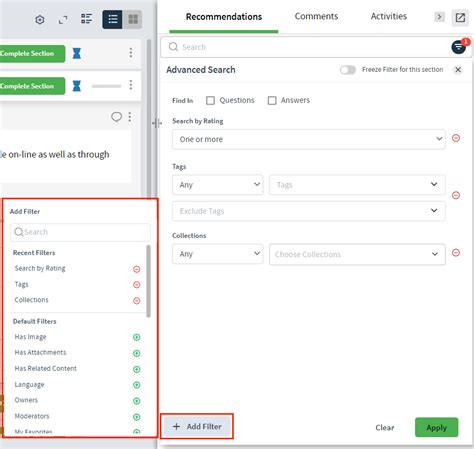 Using The Advanced Search In The Content Library And Recommendation Engine Home