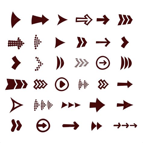 premium vector arrows flat icon set modern abstract simple cursors