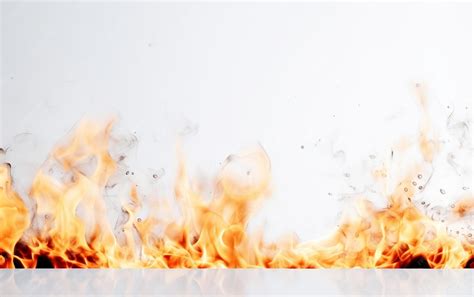 Premium Photo Fire Flames On A White Background