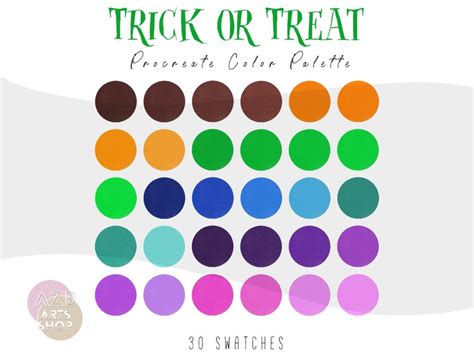 Halloween Procreate Color Palette Bundle Color Palette For Procreate Procreate Swatches Ipad Art
