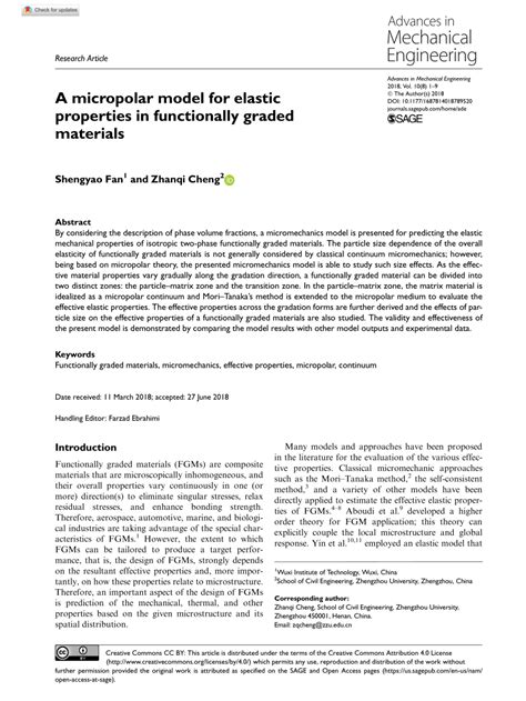 Pdf A Micropolar Model For Elastic Properties In Functionally Graded