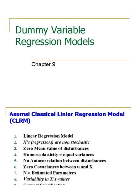 Ch9 Dummy Variable Regression Models Pdf