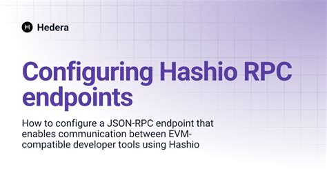Configuring Hashio Rpc Endpoints Hedera