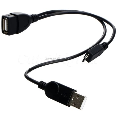Micro Usb Pin Male To Usb Female Host Otg Cable Y Splitter Usb Power Cable Buy Power Cable