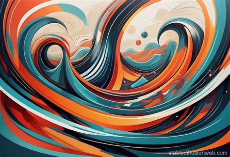 Abstract Wave in Painting | Stable Diffusion Online