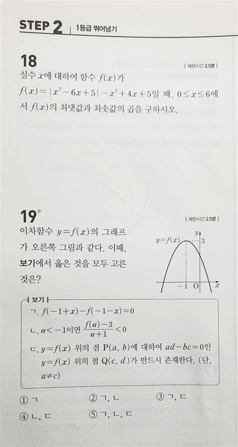 최강 Tot 고1 수학 상 이차함수의 대칭성 유리식은 기울기 절댓값 그래프와 직선의 교점 빼기함수 네이버 블로그