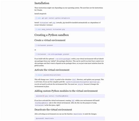 Python Virtual Environment Venv Cheat Sheet Be On The Right Side Of