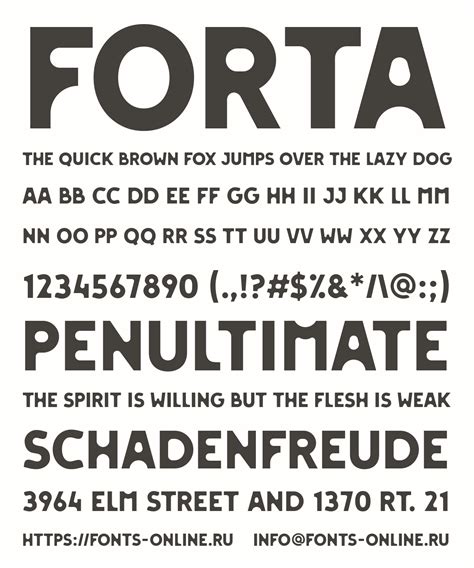 FORTA font