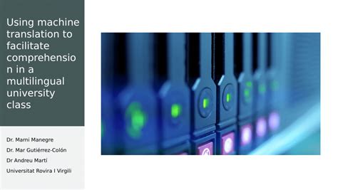Pdf Using Machine Translation To Facilitate Auditory Comprehension In