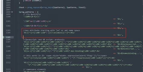 bypass preg pattern lead to cross site scripting in descript function