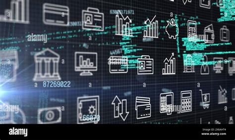Image Of Multiple Digital Icons Over Data Processing Against Light Spot