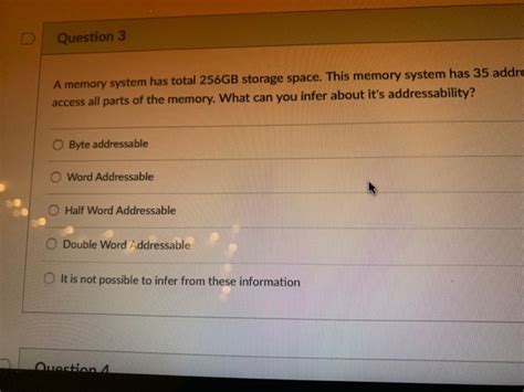 solved question 3 a memory system has total 256gb storage