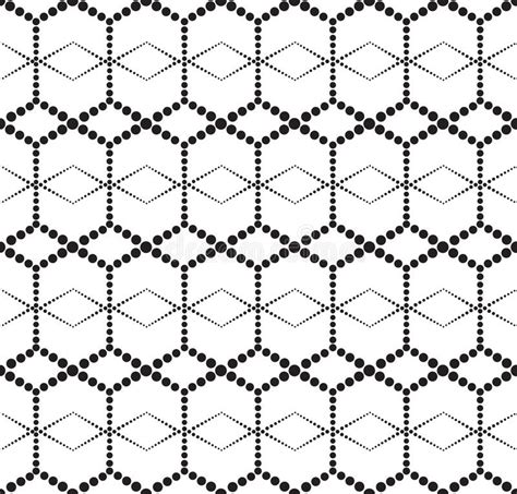 Abstract Seamless Pattern Stylish Dotted Line Ornament Stock