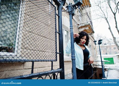 Stylish African American Plus Size Model Stock Photo Image Of Afro Plus