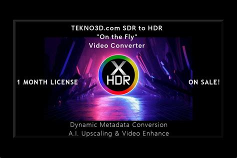 sdr to hdr tekno3d hdr x