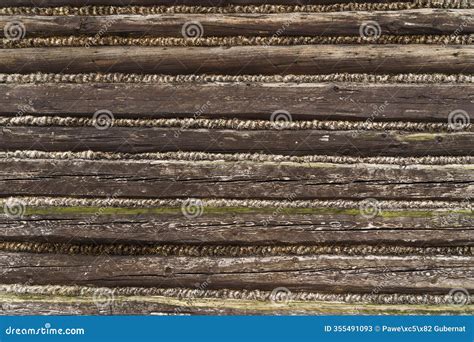 Log Structure Historic House Wall As Background Stock Image Image