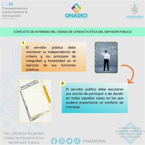 Conflicto De Intereses Del Código De Conducta Ética Del Servidor