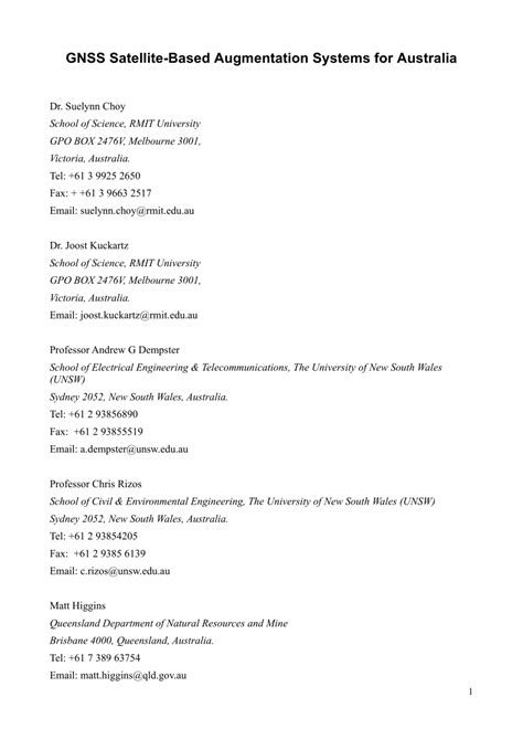 Pdf Gnss Satellite Based Augmentation Systems For Australia