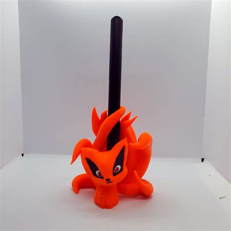 🖊️ Kurama Chibi Pen Holder・ Stl File For ・cults