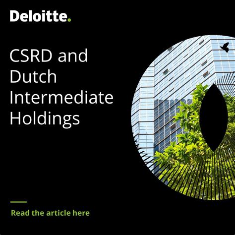 Csrd And Dutch Intermediate Holdings Deloitte Netherlands Deloitte