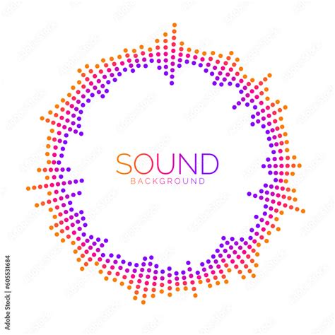 Circle Sound Wave Visualisation Dotted Music Player Equalizer Concept
