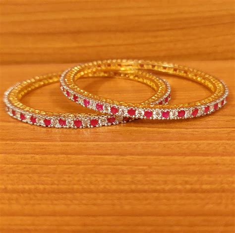 Ruby Diamond Bangles On Sale