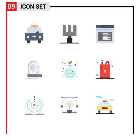 User Interface Pack Of 9 Basic Flat Colors Of Chemistry Intelligence Page Future Ai Editable