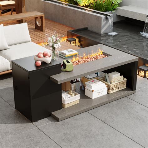 Ebern Designs Smokeless And 50 000 Btu Propane Gas Fire Pit Table With
