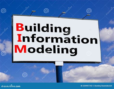 Bim Building Information Modeling Symbol Concept Words Bim Building