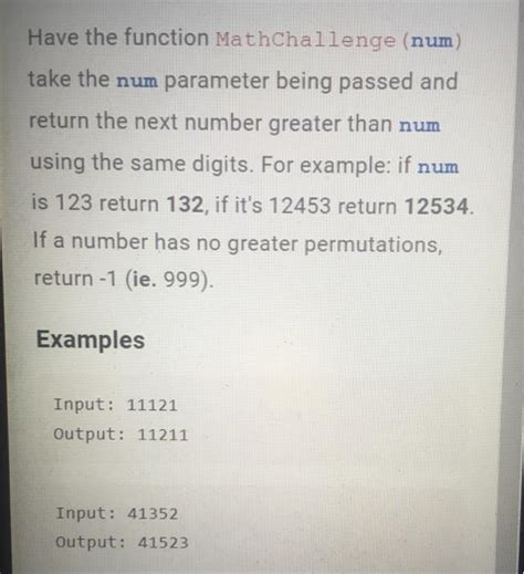 Solved Have The Function Mathchallenge Num Take The Num