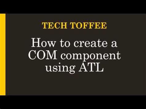 Create DLL Using ATL YouTube