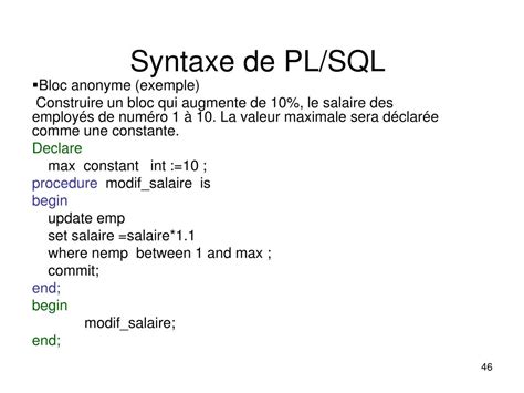 Ppt Cours 1 Introduction Au Plsql Powerpoint Presentation Free