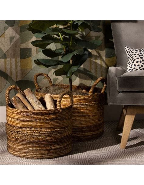 Natural Round Nested Basket Lg The Collectors House