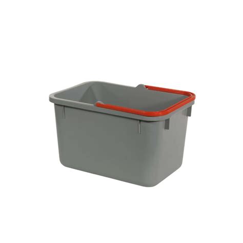 17 Liter Eimer Grau Mit Henkel Rot Prowac