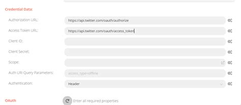 Oauth2 Authentication For Twitter Using Node Questions N8n Community