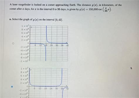 Solved A Laser Rangefinder Is Locked On A Comet Approaching