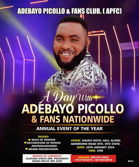 Breaking Picollo Fans Club Nationwide Sets To Have Her First Program